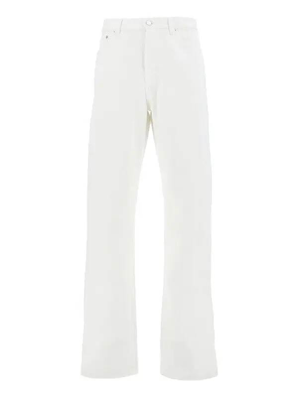 Gucci Five-pocket Pants With Horsebit Detail - White