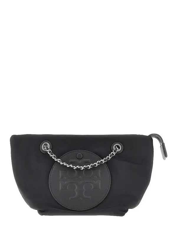 Tory Burch Ella Chain Small Recycled Nylon Bag - Black