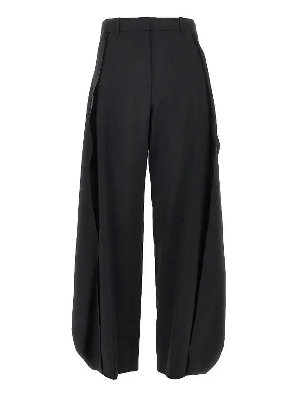 Loewe Wool Pants With Paneled Back - Black