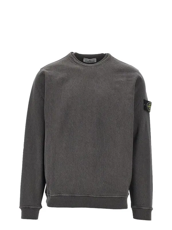 Stone Island Malfilé Cotton Crewneck Sweatshirt - Grey