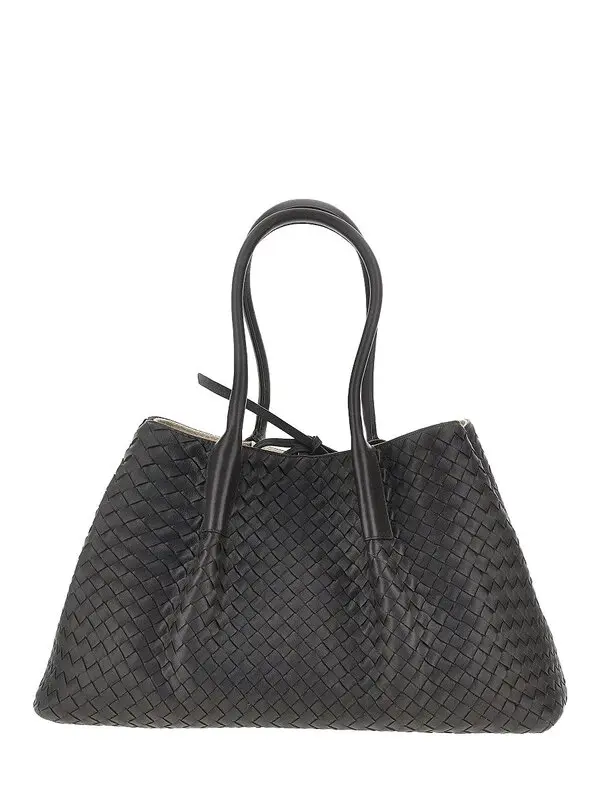 Bottega Veneta Pinacoteca Reversible Leather Bag - Black