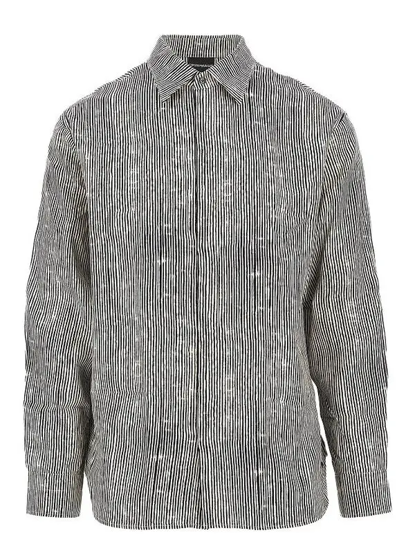 Emporio Armani Printed Lyocell-blend Comfort Fit Hirt - Multicolor