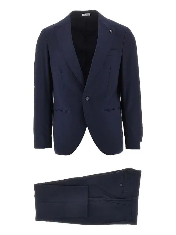 BRERAS Biella' Single-breasted Tailored Suit - Blue