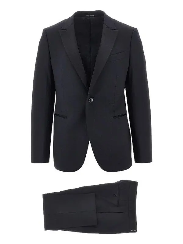 Emporio Armani M Line Evening Tailored Suit - Blue