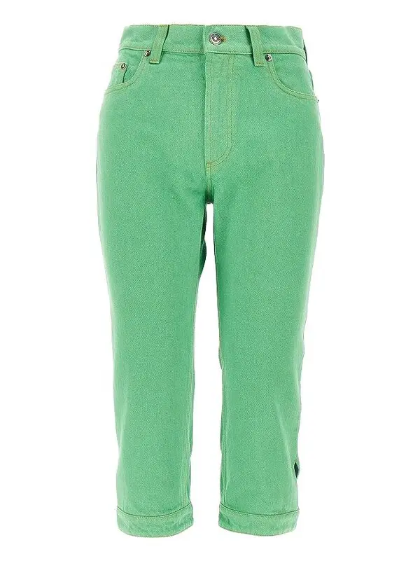 Versace Capri Jeans With Medusa Logo Detail - Green