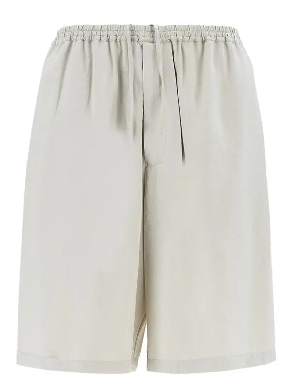 Emporio Armani Modal-blend Wide Leg Shorts - Beige