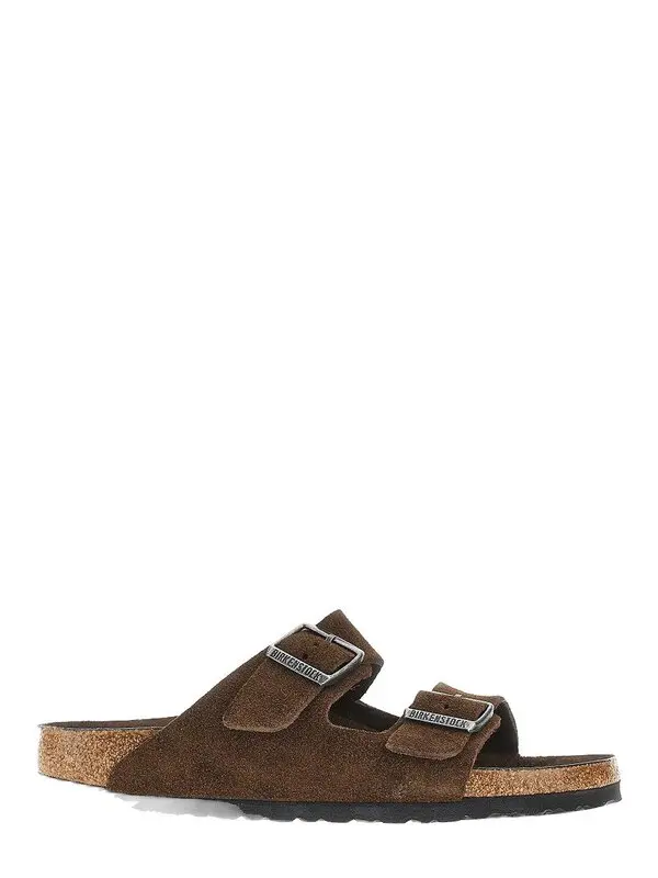 BIRKENSTOCK Arizona Suede Leather Sandals - Brown