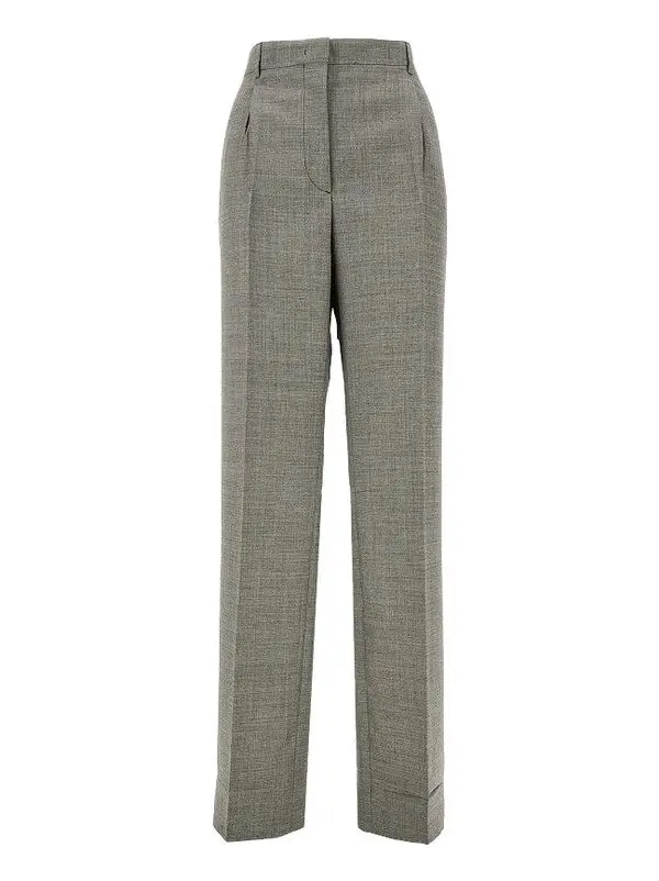 Prada Wool Grisaille Tailored Pants - Grey