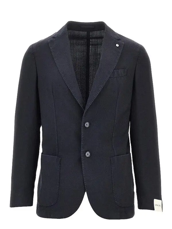 L.B.M. 1911 Tailored Virgin Wool Single-breasted Jacket - Blue