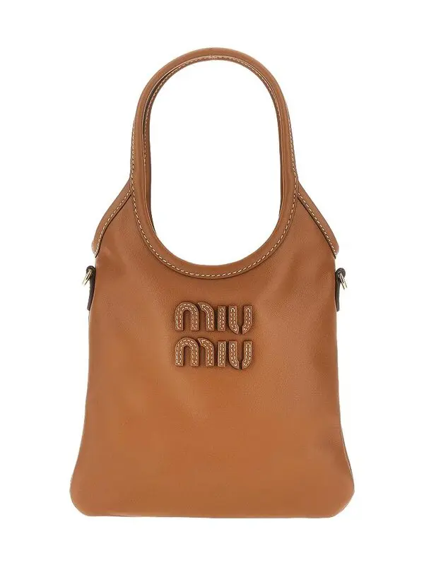 Miu Miu Mini "ivy" Leather Bag - Brown