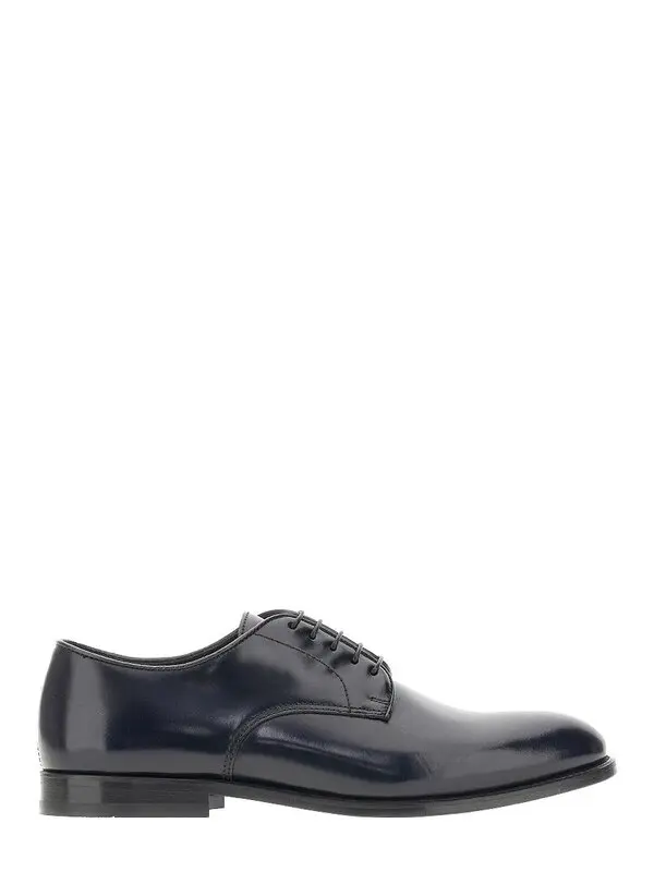 DOUCAL'S Brushed Leather Lace-up Shoes - Blue