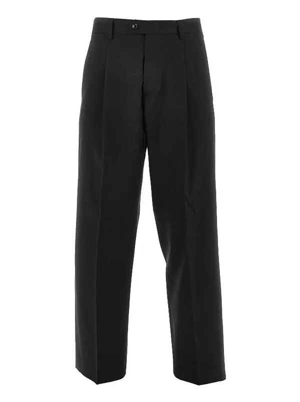 BRERAS Orazio Tailored Wool Twill Pants - Black