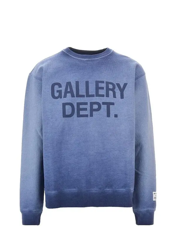 GALLERY DEPT. Faded Crewneck Sweatshirt With Logo Print - Blue