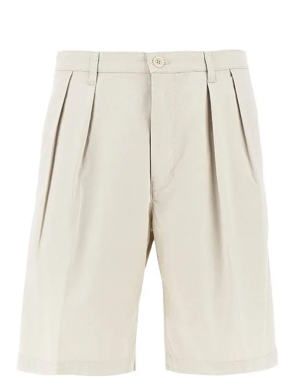 Aspesi Cotton Micro Twill Double Dart Shorts - Beige
