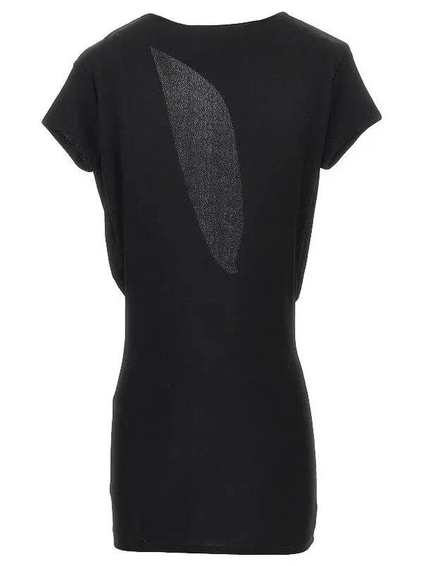 Jacquemus Mitral Jerey" Short Sleeve Mini Dress - Black