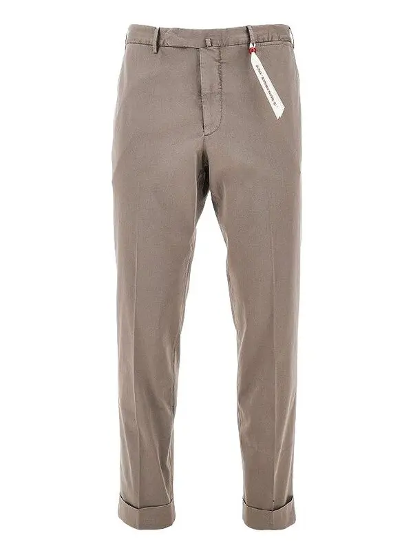 SANTANIELLO Tailored Stretch Twill Pants - Grey