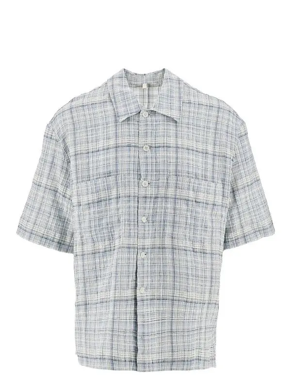 SUNFLOWER Ada' Shirt With Check Otif An - Blue