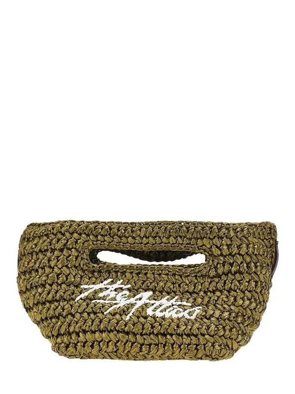 Attico Via Dei Giardini 15 Raffia Bag - Green