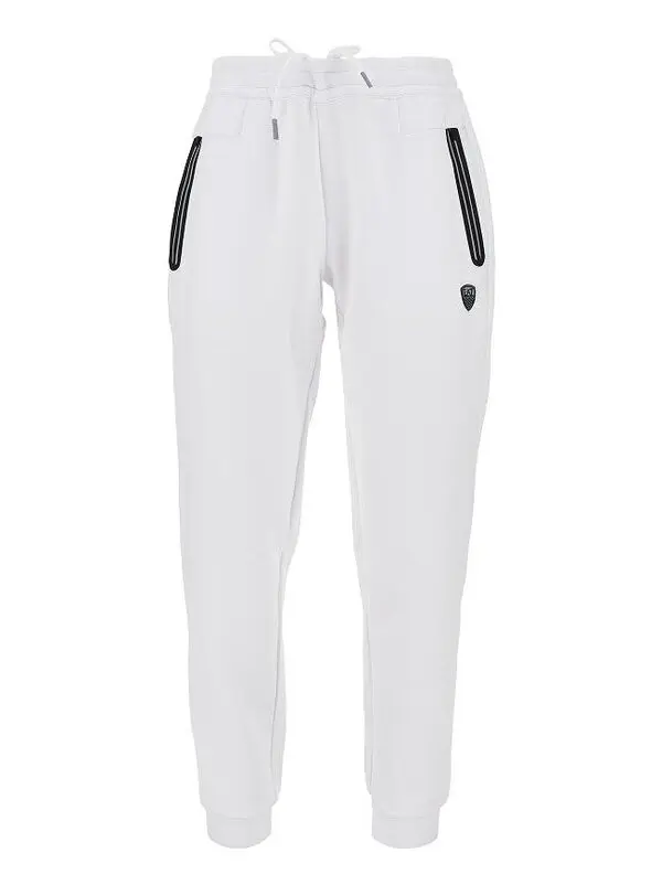EA7 Stretch Jersey Sweatpants - White