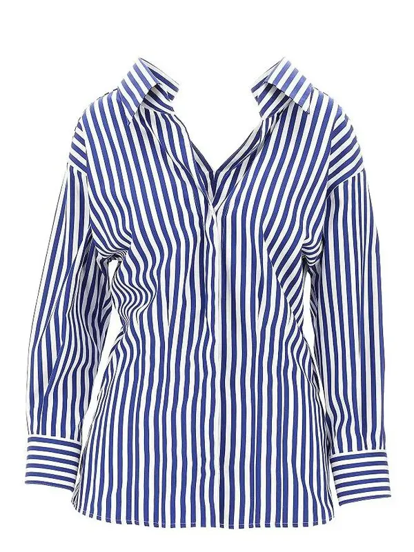 Givenchy Striped Cotton Poplin Shirt - Blue