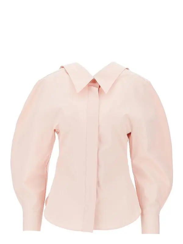 Givenchy Poplin Shirt With Voluminous Rounded Sleeves - Pink