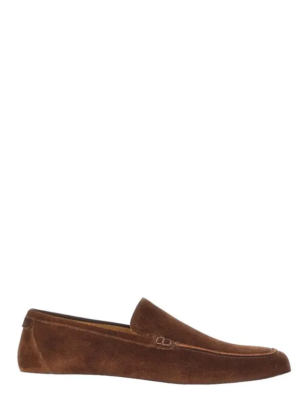 LOAKE Tuscany Suede Leather Loafers - Brown