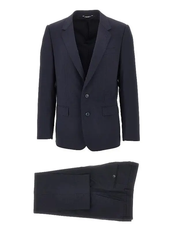Dolce & Gabbana Stretch Wool 'martini' Tailored Suit - Blue