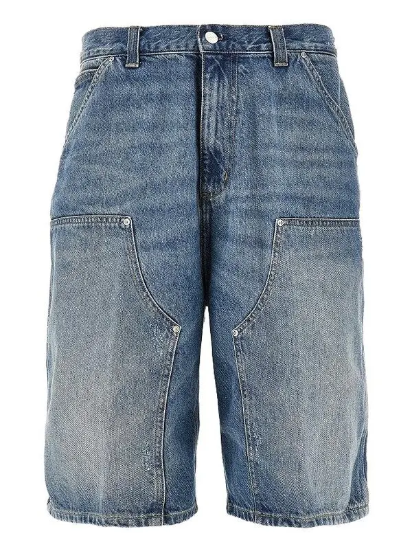 Carhartt Work In Progress Aden Double Knee Denim Shorts - Blue