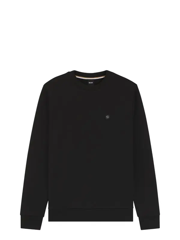 BOSS Cotton-blend Sweatshirt With Double B Monogram - Black