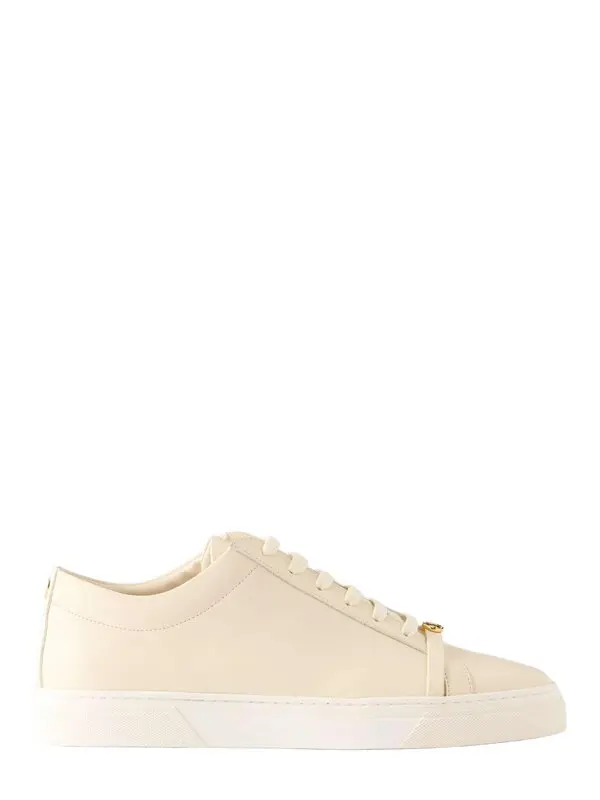 Jennifer Chamandi Leather Sneakers - Ivory