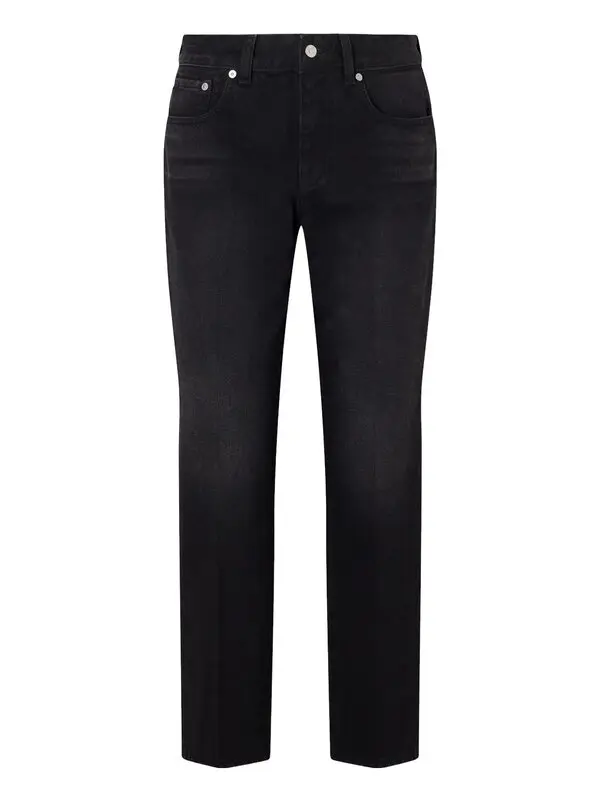 Victoria Beckham Low-rise Straight-leg Jeans - Black