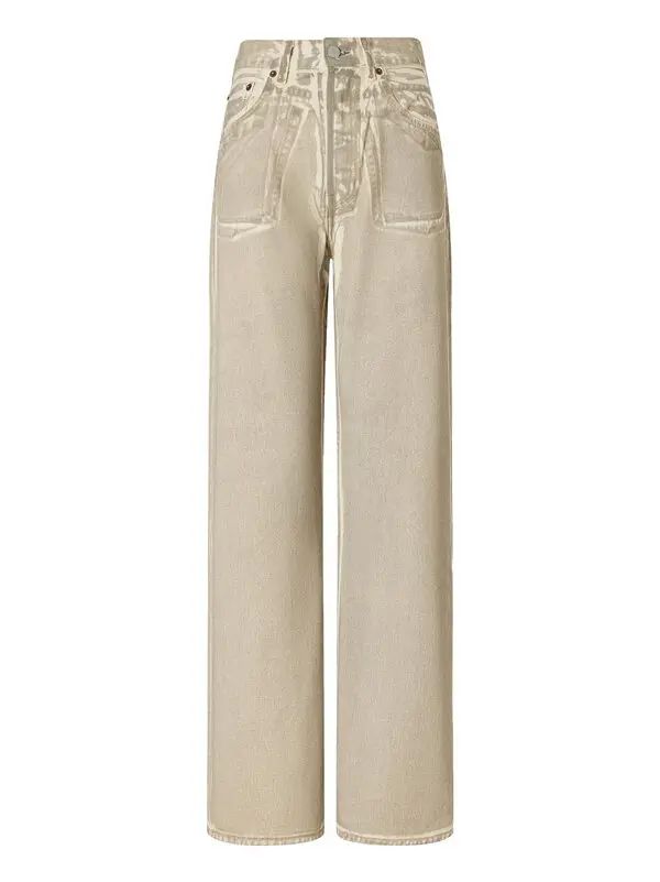 Acne Studios Straight-leg Printed Jeans - Green