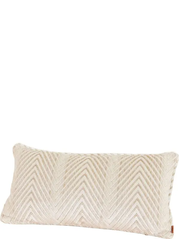 Missoni Ziggy Striped Velvet Cushion By - Off-white