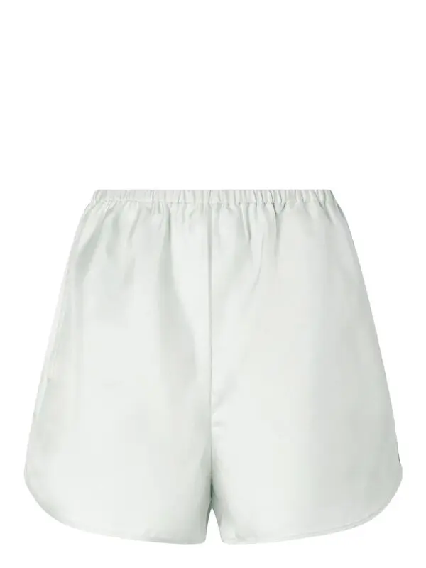 Loulou De Saison Cabo Silk-twill Shorts - Blue