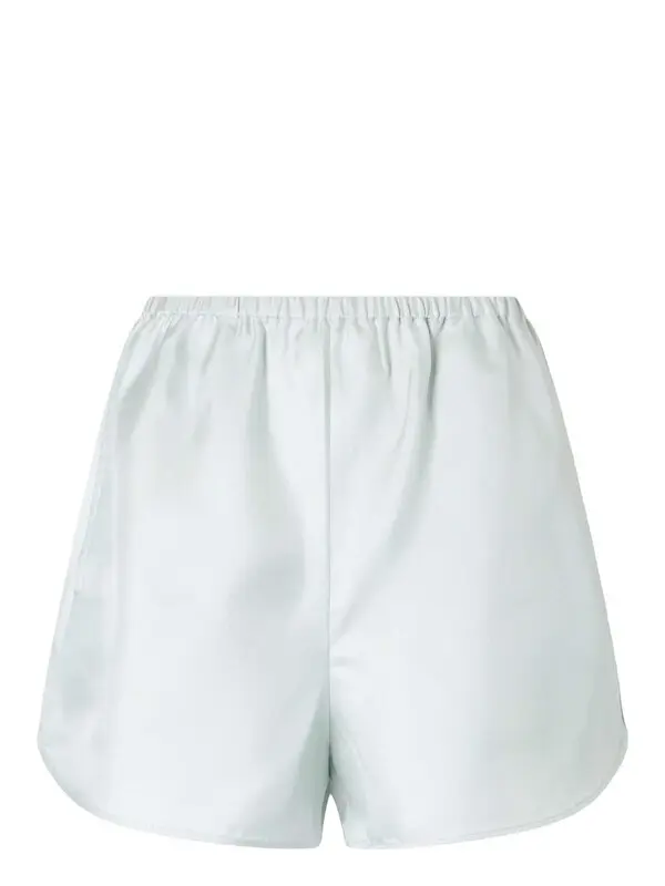 Loulou De Saison Cabo Silk-twill Shorts - Light Blue