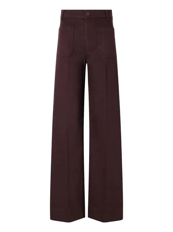 Victoria Beckham Alina High-rise Wide-leg Jeans - Burgundy