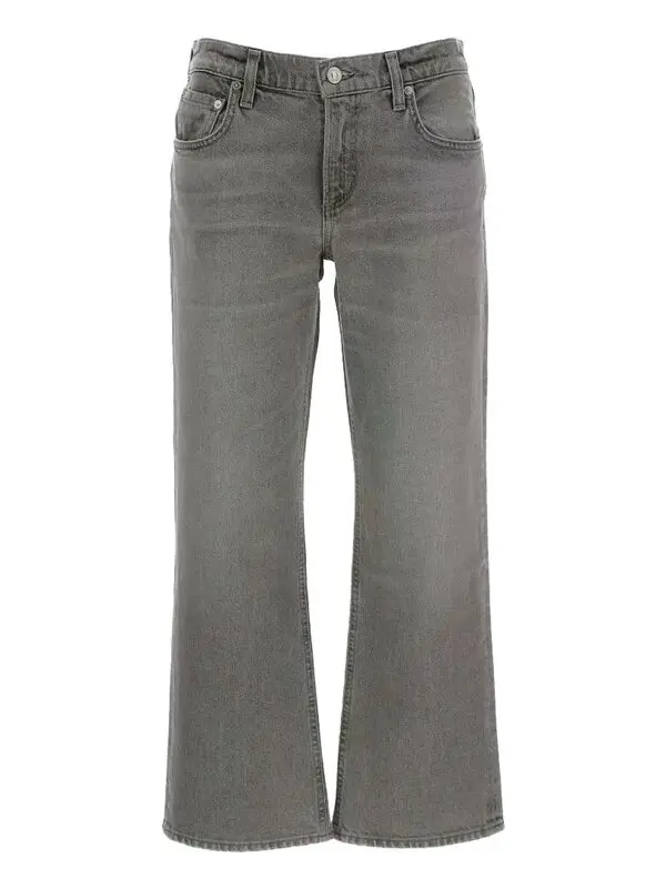 Citizens Of Humanity Faye Straight-leg Cropped Jeans - Grey