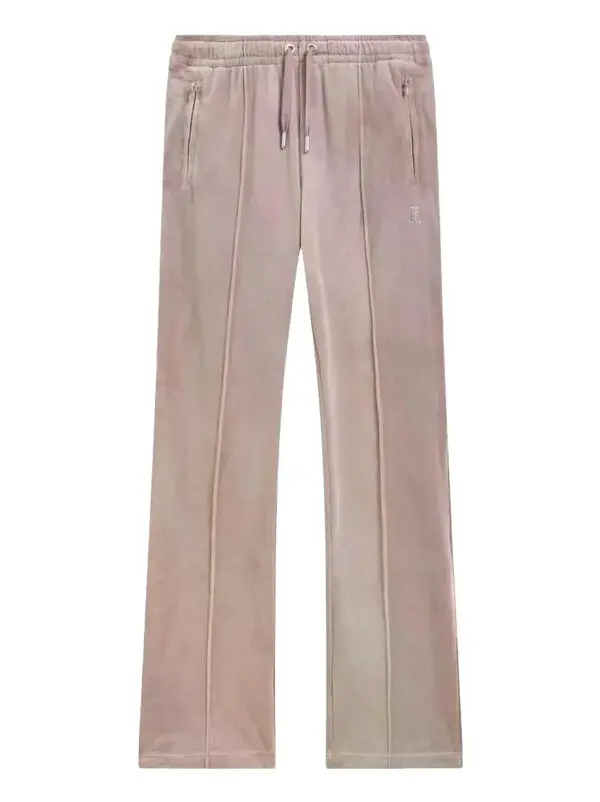Juicy Couture Velour Diamanté Track Pants - Neutrals