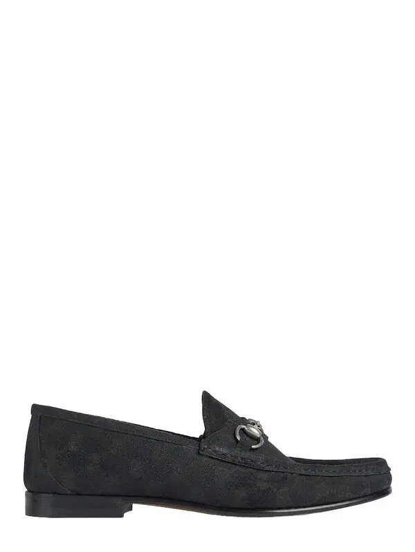 Gucci Horsebit 1953 Gg Canvas Loafer - Black