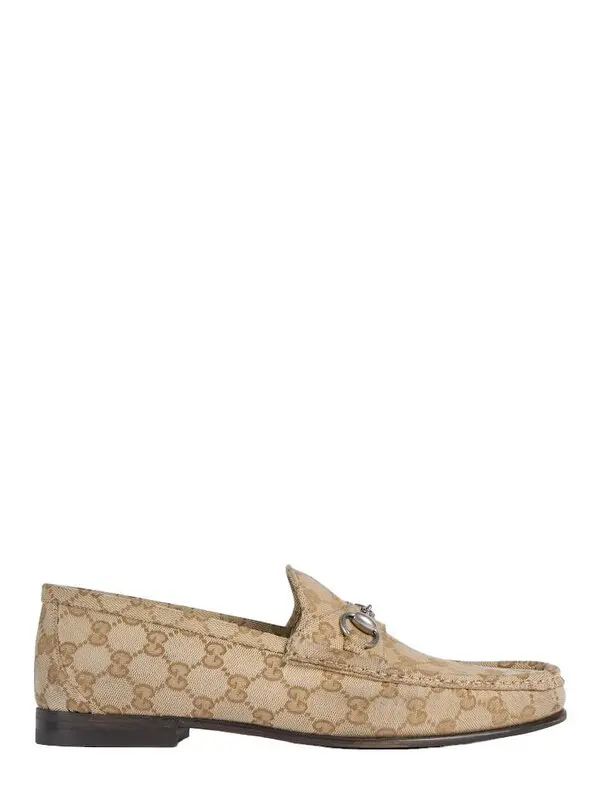 Gucci Horsebit 1953 Gg Canvas Loafer - Beige
