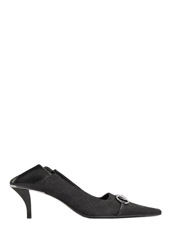 Gucci Vittoria Pump Gg Canvas - Black