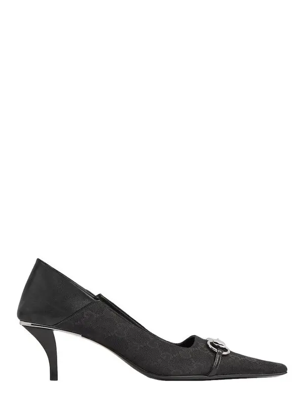 Gucci Vittoria Pump Gg Canvas - Black