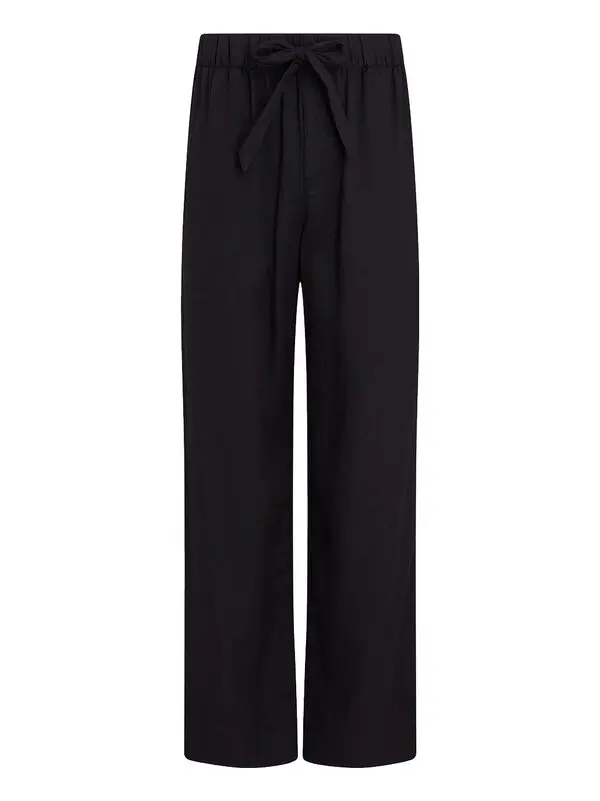 Frescobol Carioca Linen And Cotton-blend Pants - Black