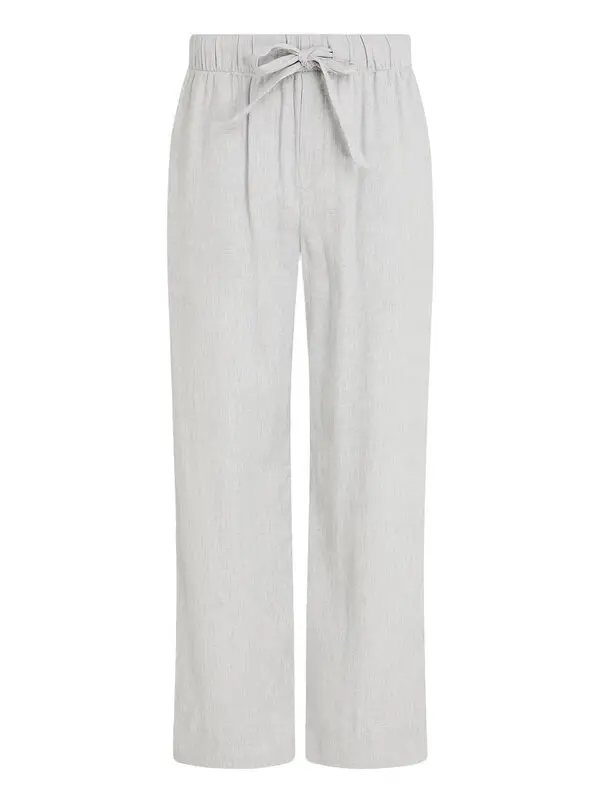 Frescobol Carioca Linen And Cotton-blend Pants - Light Gray