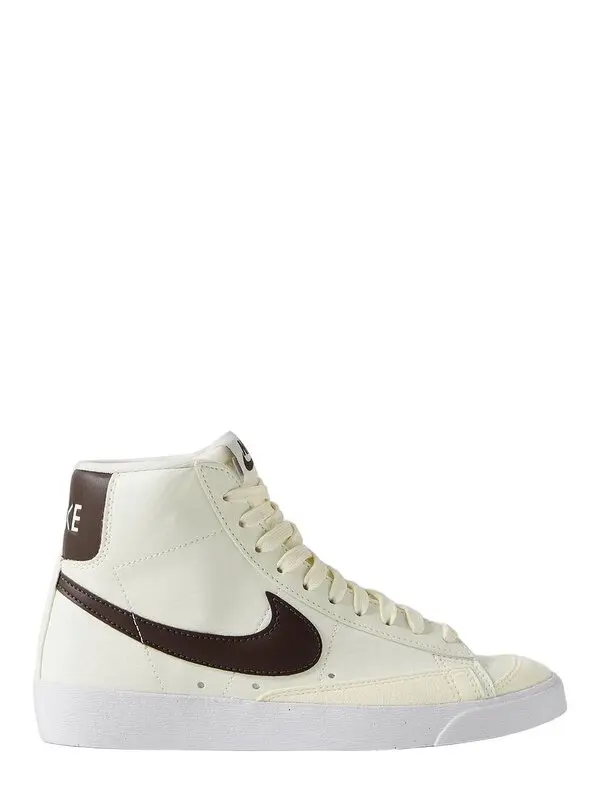 Nike Blazer Mid '77 Vintage Suede And Leather-trimmed High-top Sneakers - Off-white