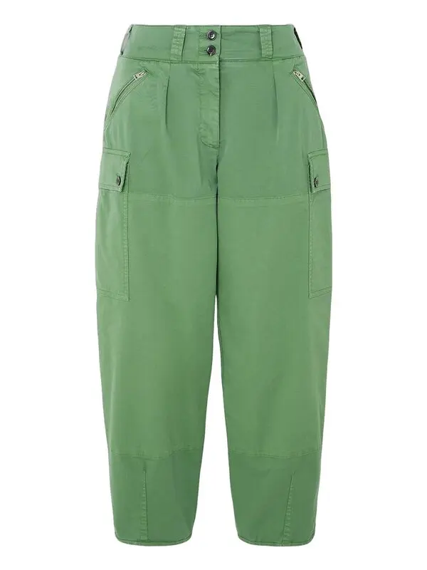 TOM FORD Stretch Cotton Twill Tapered Cargo Pants - Leaf Green