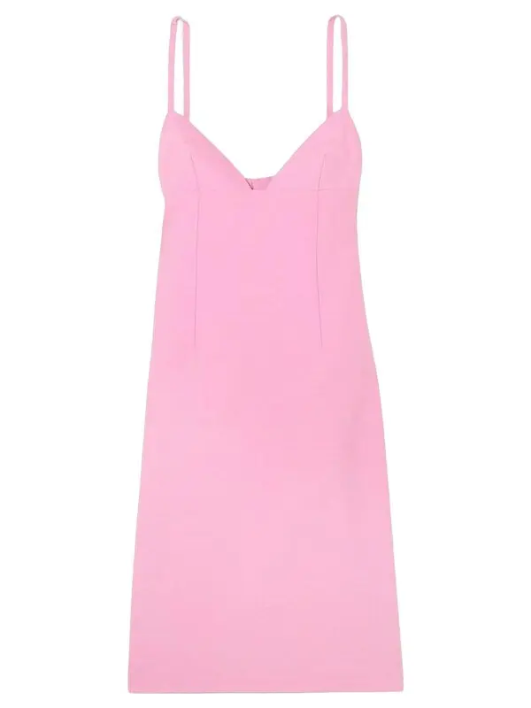 Jacquemus Camison Wool And Silk-blend Midi Dress - Pink