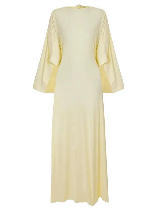 16Arlington Catius Open-back Jersey Maxi Dress - Pastel Yellow