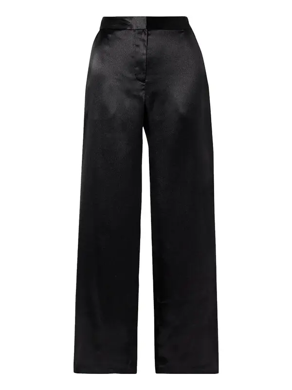 Ulla Johnson Ollie Satin Straight-leg Pants - Black