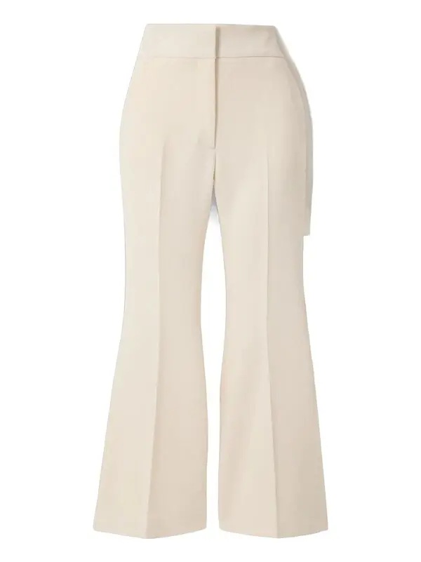 Gabriela Hearst Marsh Wool Flared Trousers - Ivory